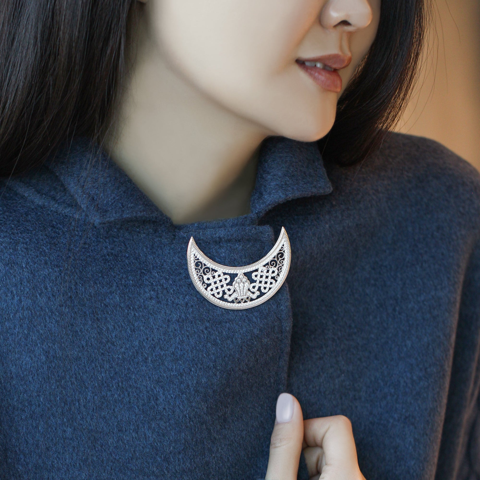 ULZII moon brooch