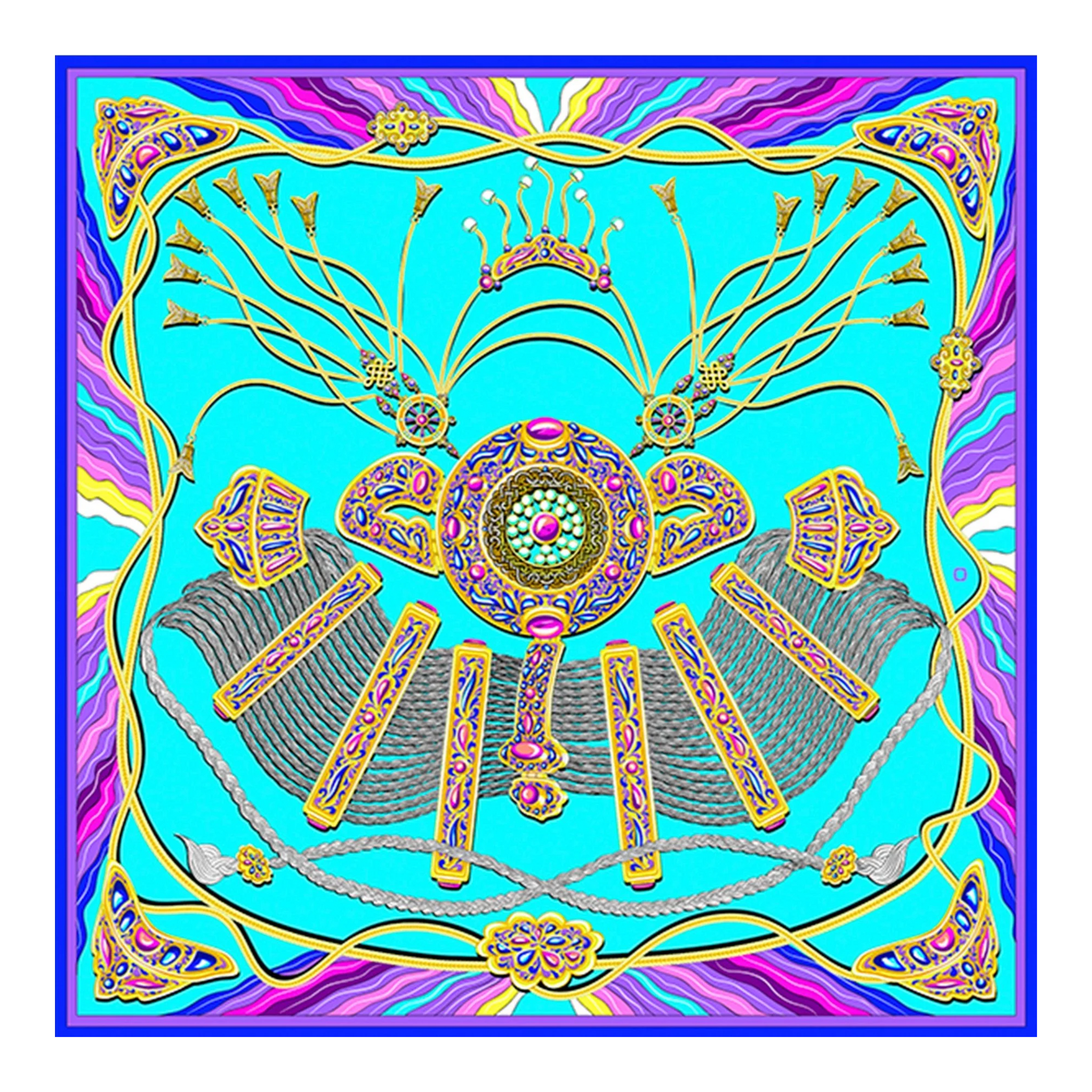 QUEEN collection - QUEEN Scarf, Cyan | BAIGAL