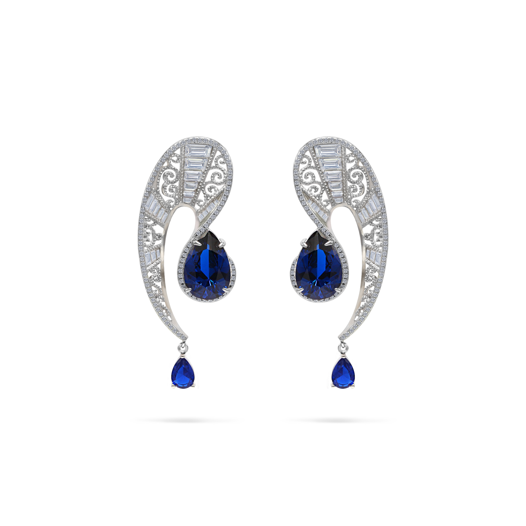 QUEEN collection - QUEEN Earrings, Blue | BAIGAL